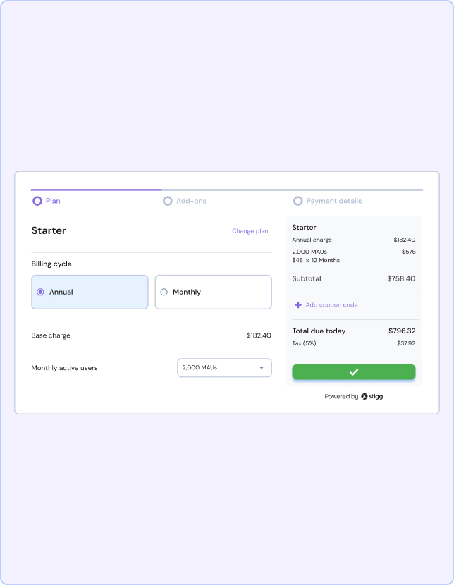 Stigg | API-first Pricing & Packaging